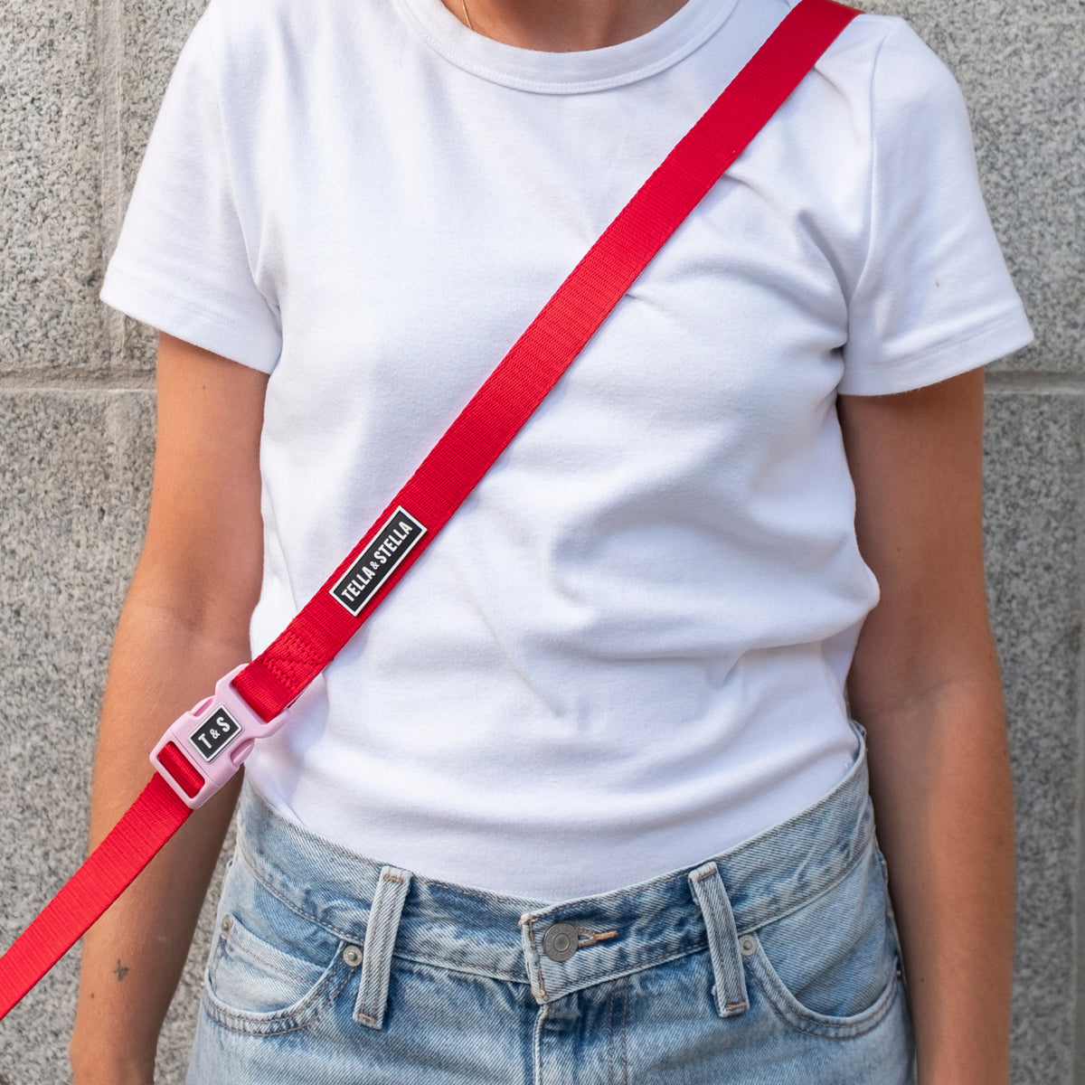 Red 5-way dog leash – Tella & Stella