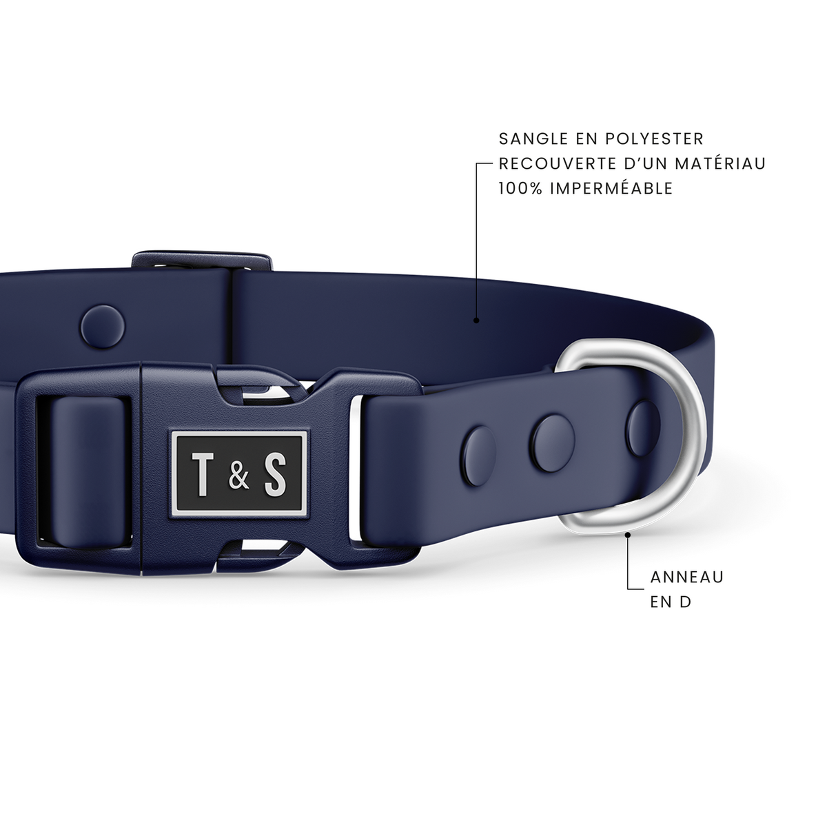 Collier imperméable pour chien Marine – Tella & Stella